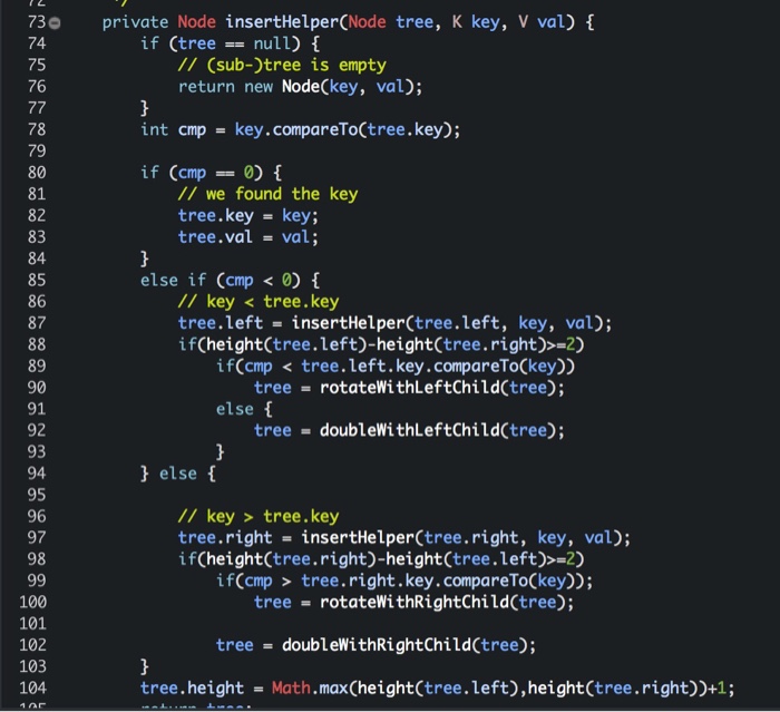 Solved I have implemented this AVL tree code but as i have | Chegg.com
