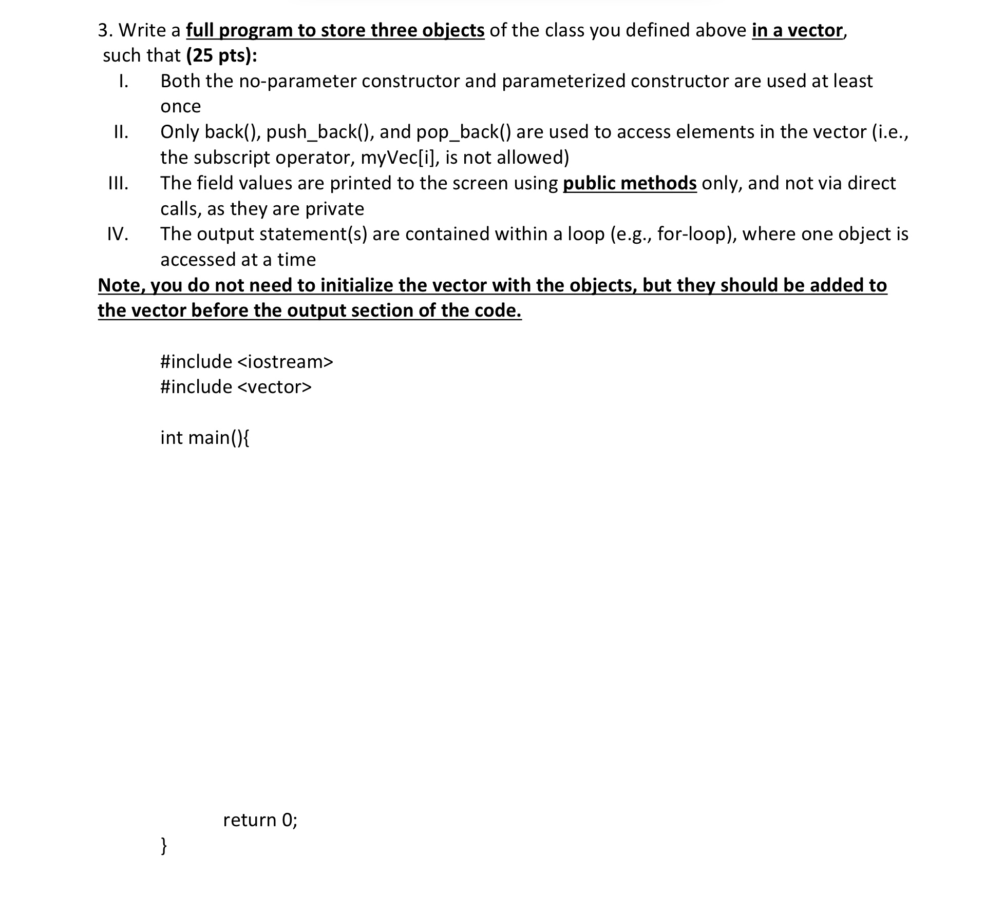Solved code should be written in C ++ | Chegg.com