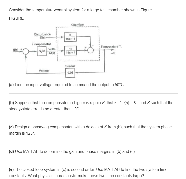 Consider the temperature-control system for a large | Chegg.com