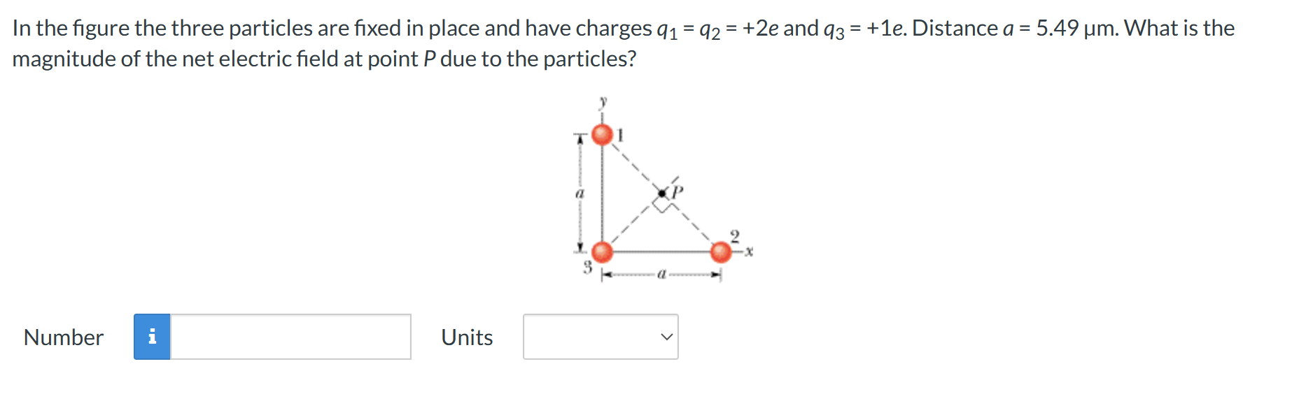 Solved In the figure the three particles are fixed in place | Chegg.com