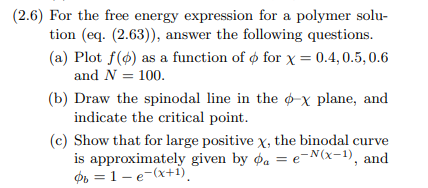 This problem is from the book “Soft Matter Physics” | Chegg.com