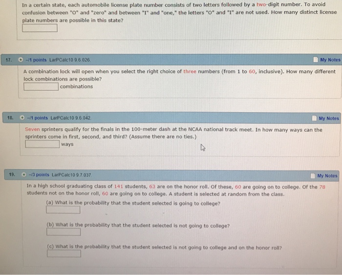 Solved In a certain state, each automobile license plate | Chegg.com