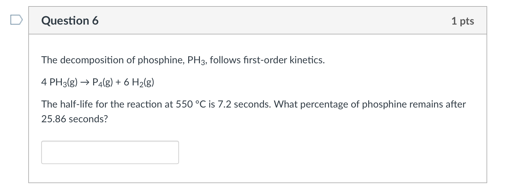 Solved The decomposition of phosphine, PH3, follows | Chegg.com