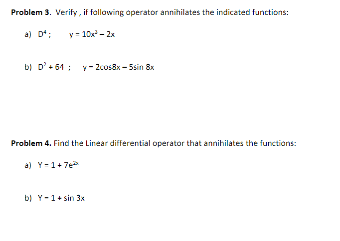 Solved Example 2. Solve equation y′′+4y=3sin2x Complementary | Chegg.com