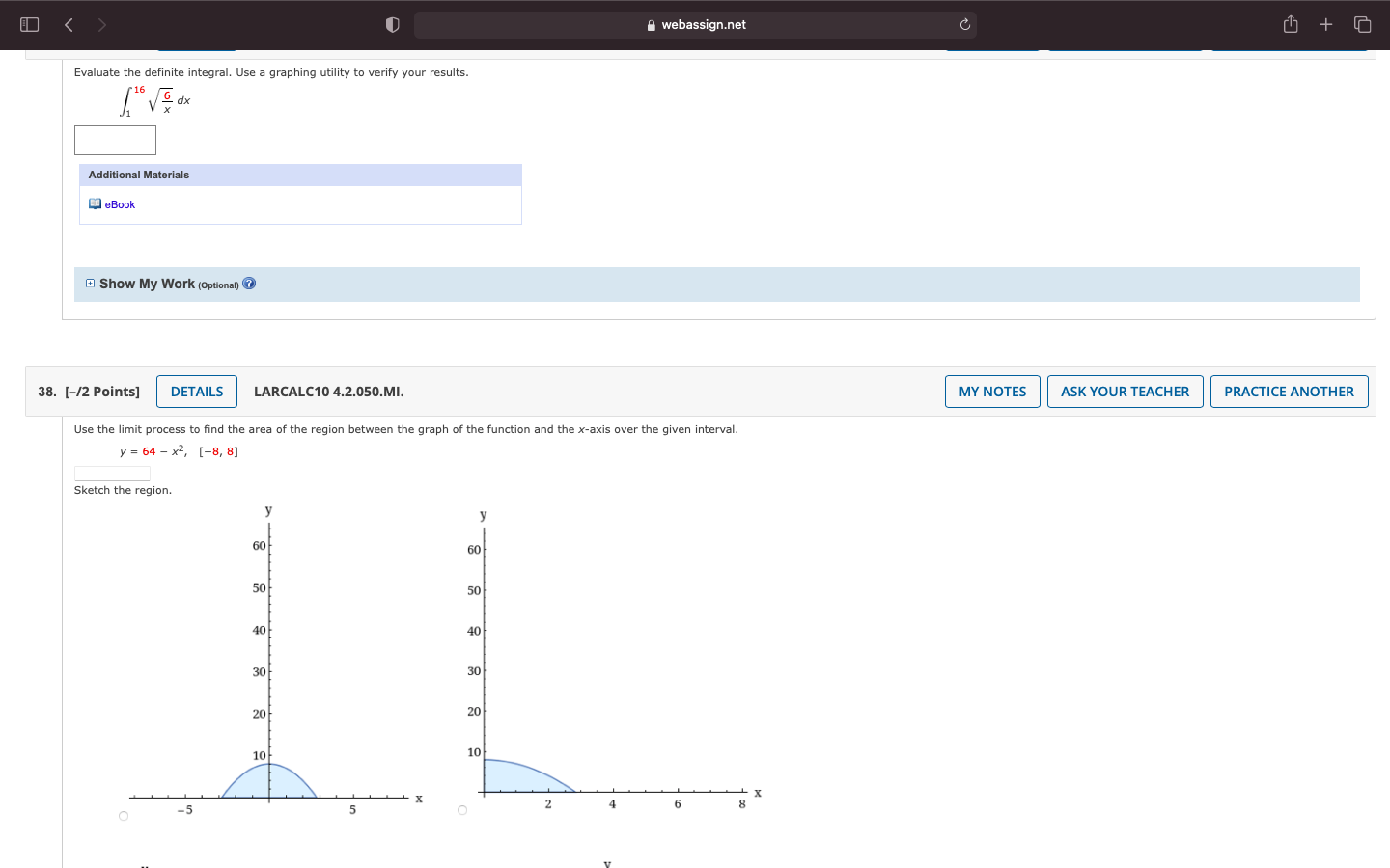 Solved webassign.net + Use upper and lower sums to | Chegg.com