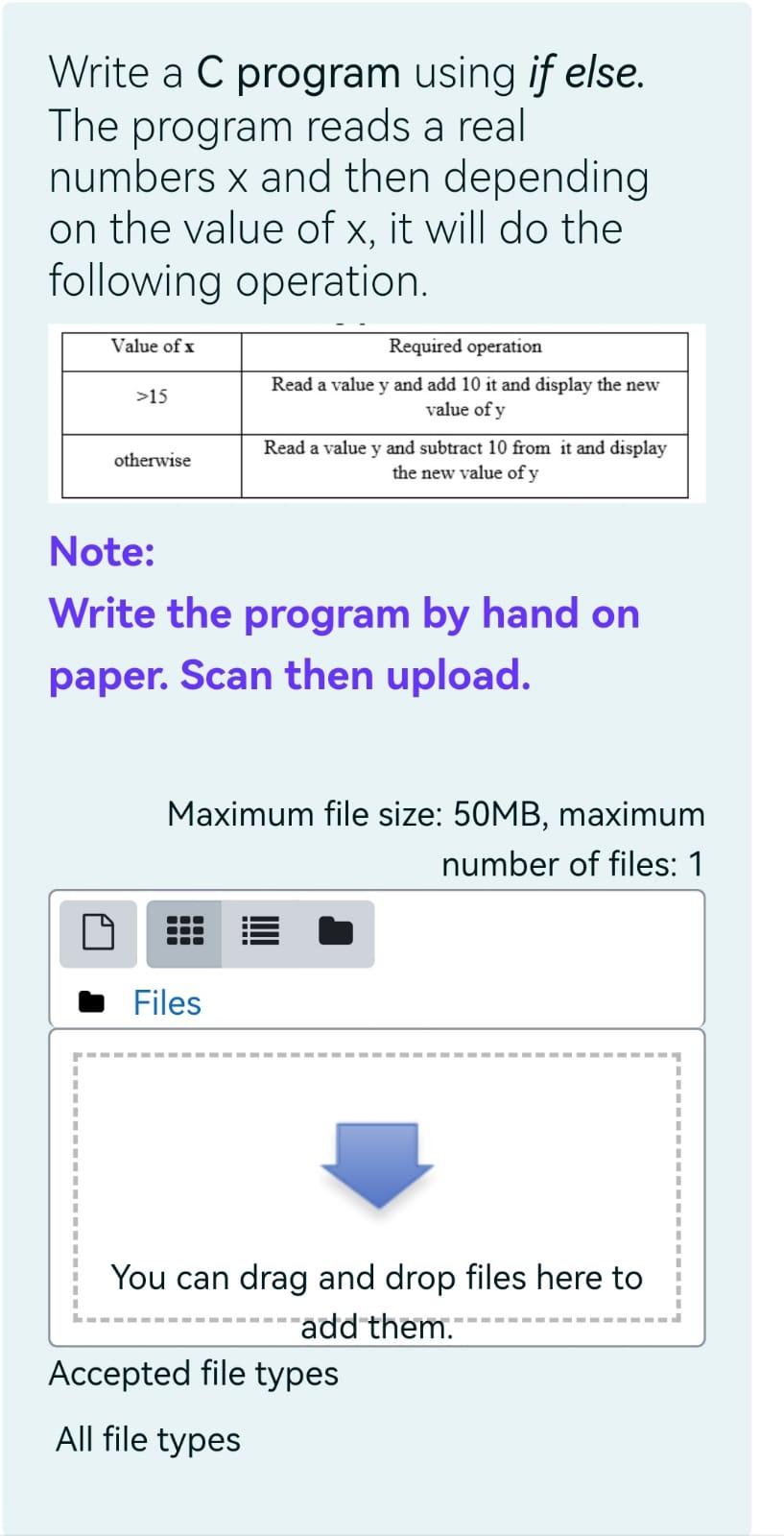 Solved Write A C Program Using If Else The Program Reads A 
