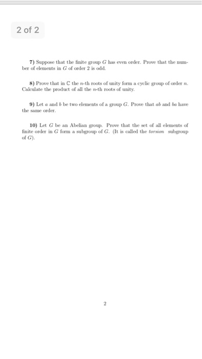 Solved Homework 2 1) For each operation defined on a set | Chegg.com