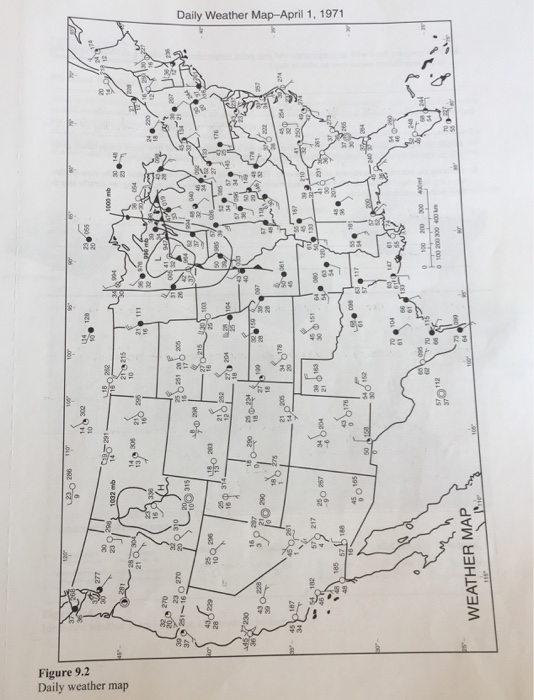 Solved SECTION 2 Daily Weather Map-Typical April Pattern | Chegg.com