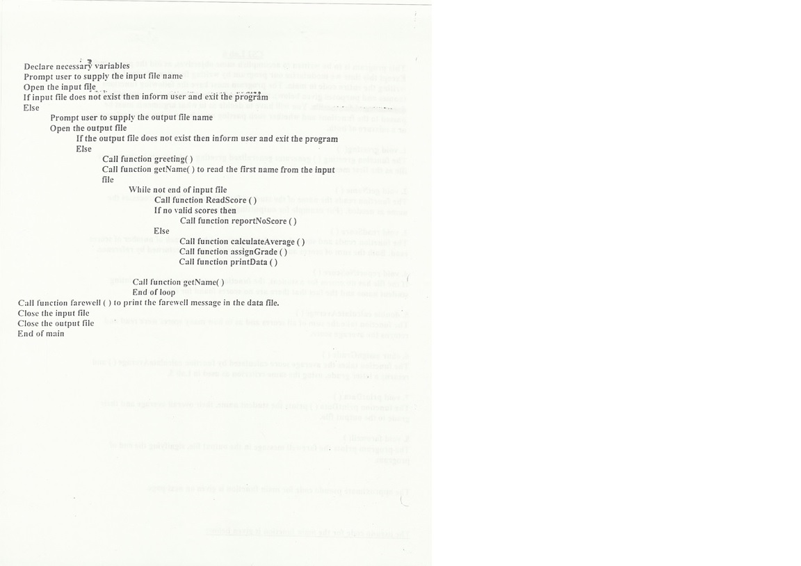 Solved CSI Lab 6 This program is to be written to accomplish | Chegg.com