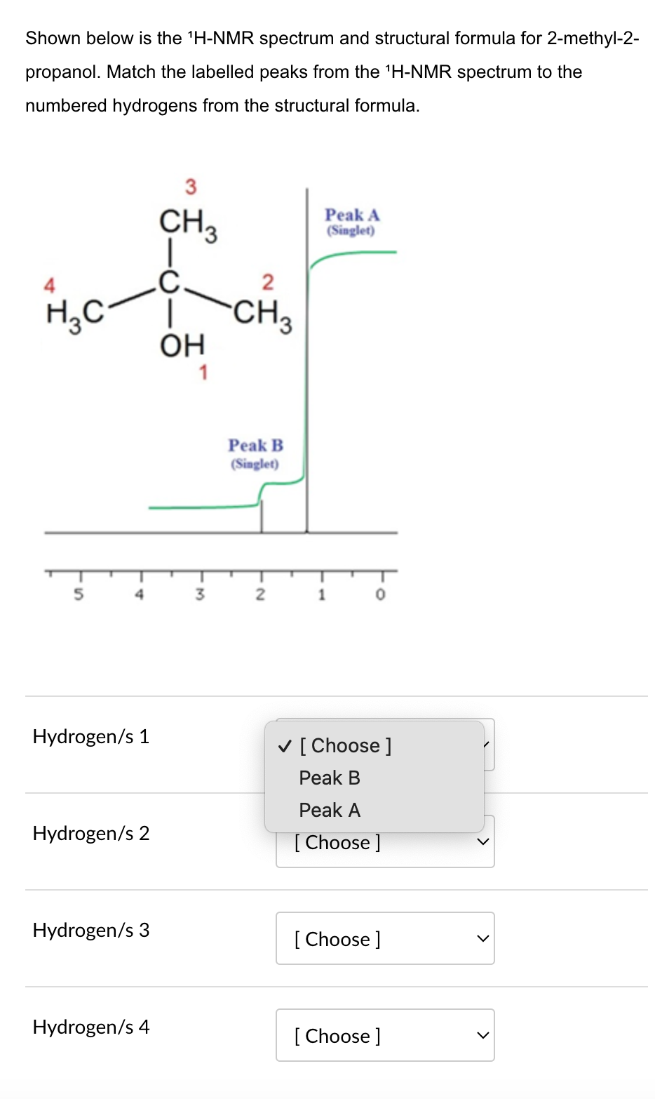 Solved Shown below is the 1H−NMR spectrum and structural | Chegg.com