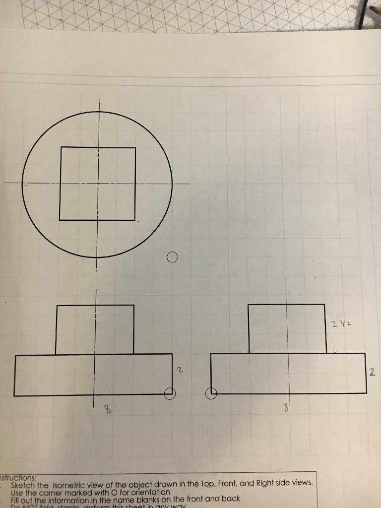 Solved Sketch the isometric view of the object draw in the | Chegg.com