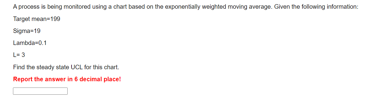 Solved A process is being monitored using a chart based on | Chegg.com