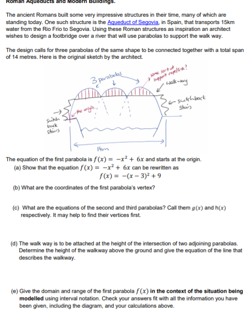 Solved Parabola question | Chegg.com