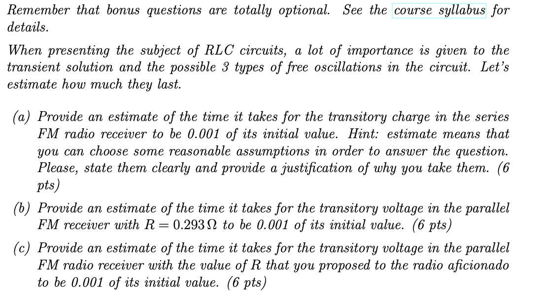 Solved Remember that bonus questions are totally optional. | Chegg.com