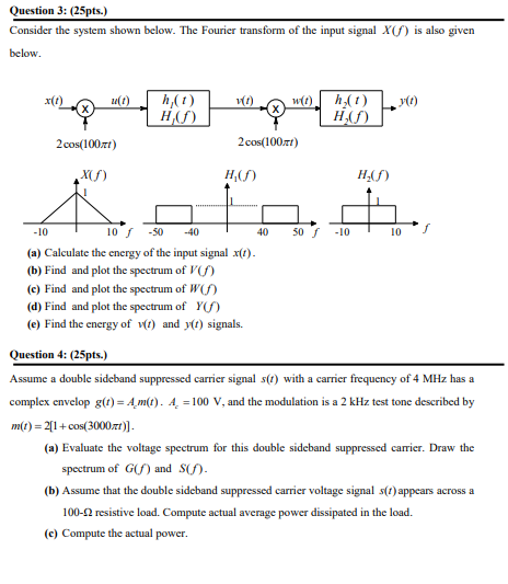 Solved Question 3: (25pts.) Consider the system shown below. | Chegg.com