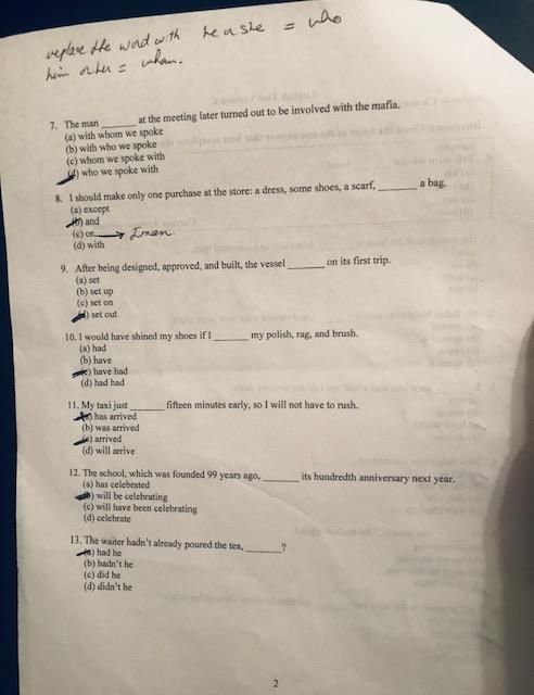 Solved English Test Version Multiple Choice (45 questions) | Chegg.com