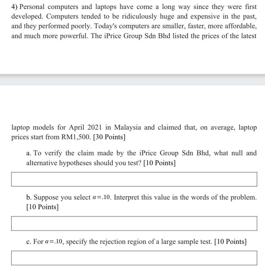 Solved 4) Personal computers and laptops have come a long | Chegg.com
