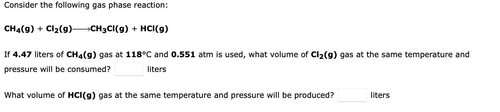 Solved Consider the following gas phase reaction: CH4(g) + | Chegg.com
