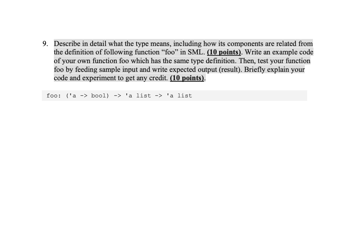 Solved 9. Describe in detail what the type means, including | Chegg.com