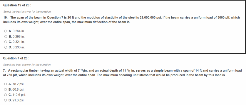 Solved I need solution for question 19.Question 19 ﻿of 20 | Chegg.com