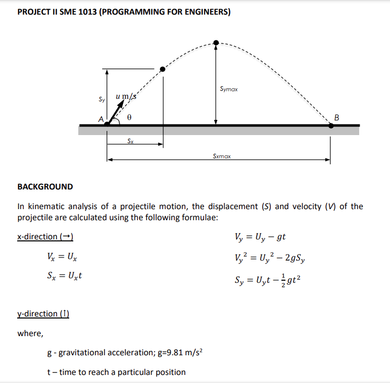 Solved PROJECT II SME 1013 (PROGRAMMING FOR ENGINEERS) Symax | Chegg.com