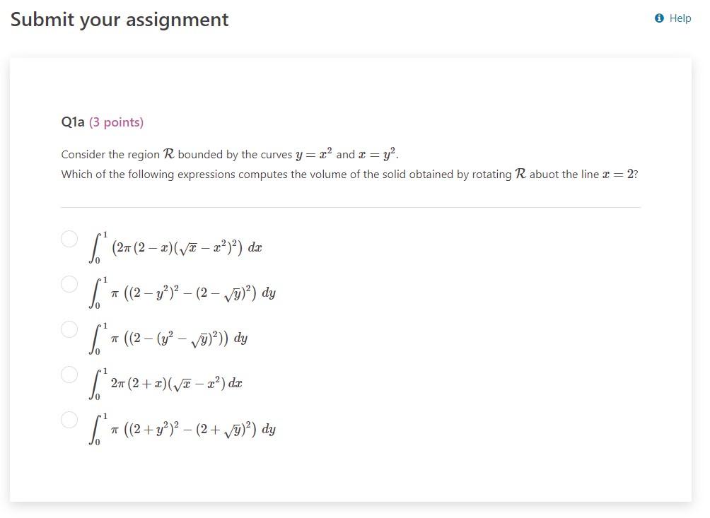 Solved Submit your assignment Q1a (3 points) Consider the | Chegg.com