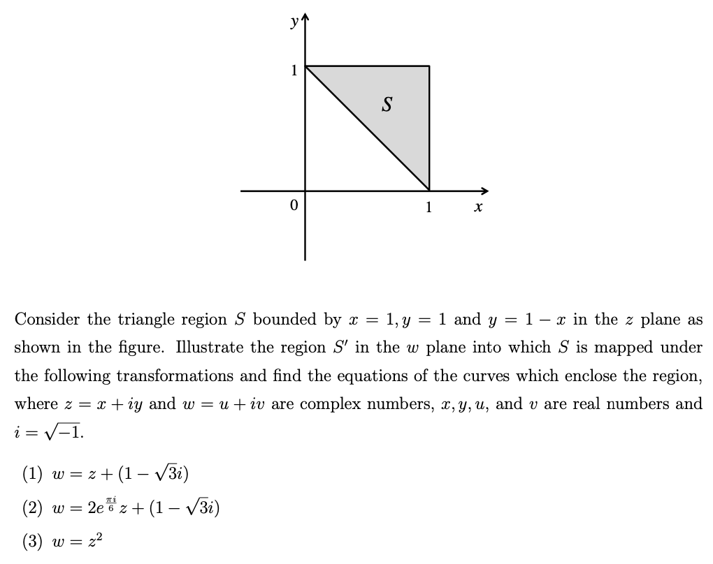 Solved Consider the triangle region S bounded by x=1,y=1 and | Chegg.com