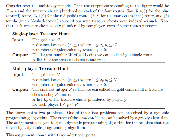 Solved 1. Treasure Hunt ( 8 points) We are going on a | Chegg.com