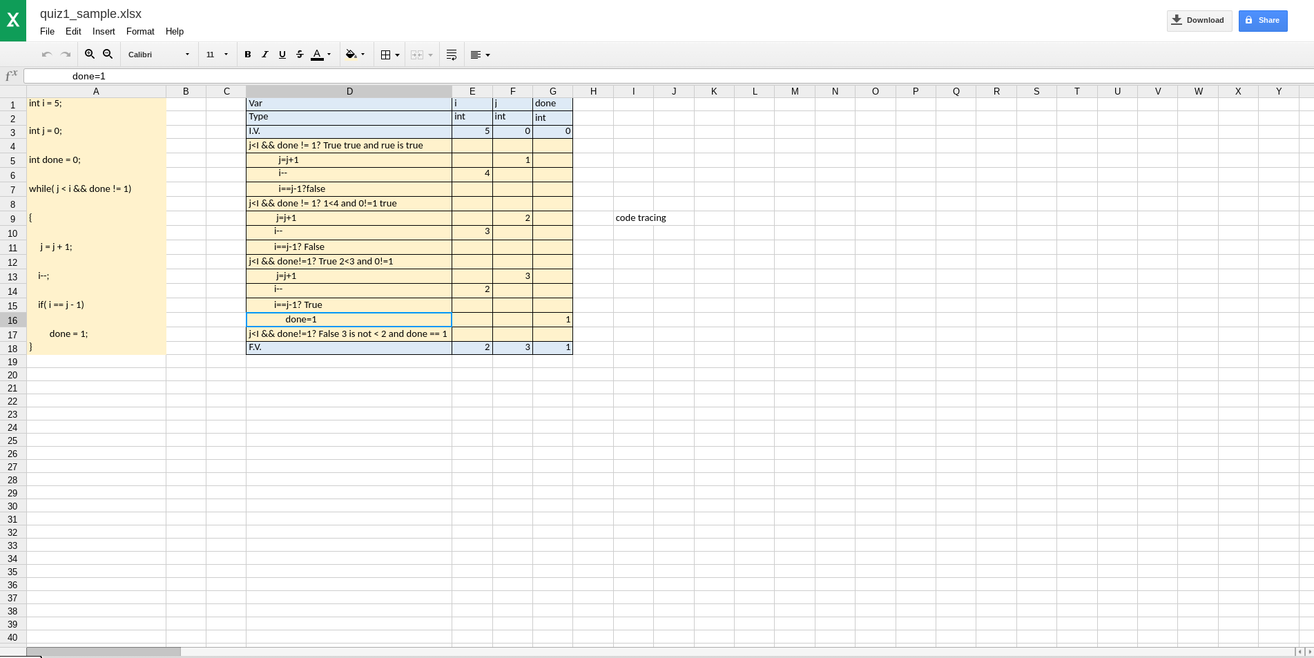 Solved Java Done in Excel. For each question, you need to | Chegg.com