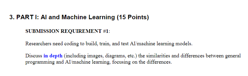 Solved 3. PARTI: AI and Machine Learning (15 Points) | Chegg.com