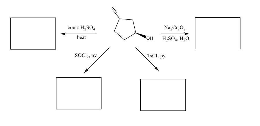 Solved conc. H2SO4 Na2Cr2O7 heat OH H2SO4, H2O SOCl2, py | Chegg.com