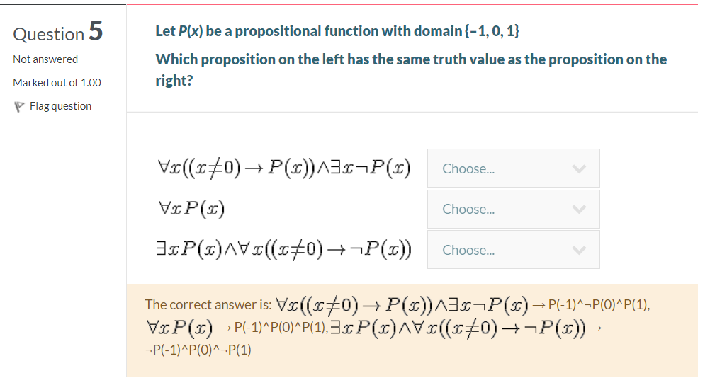 Solved Question 5 Let P(x) be a propositional function with | Chegg.com