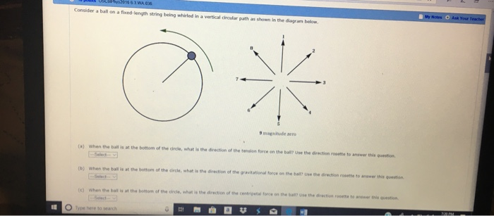 Solved Consider a ball on a fixed-length string being | Chegg.com