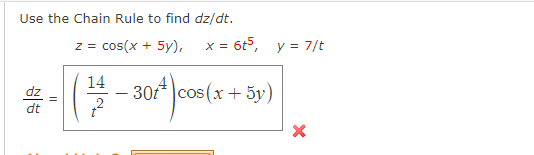 Solved Use the Chain Rule to find dz/dt. | Chegg.com