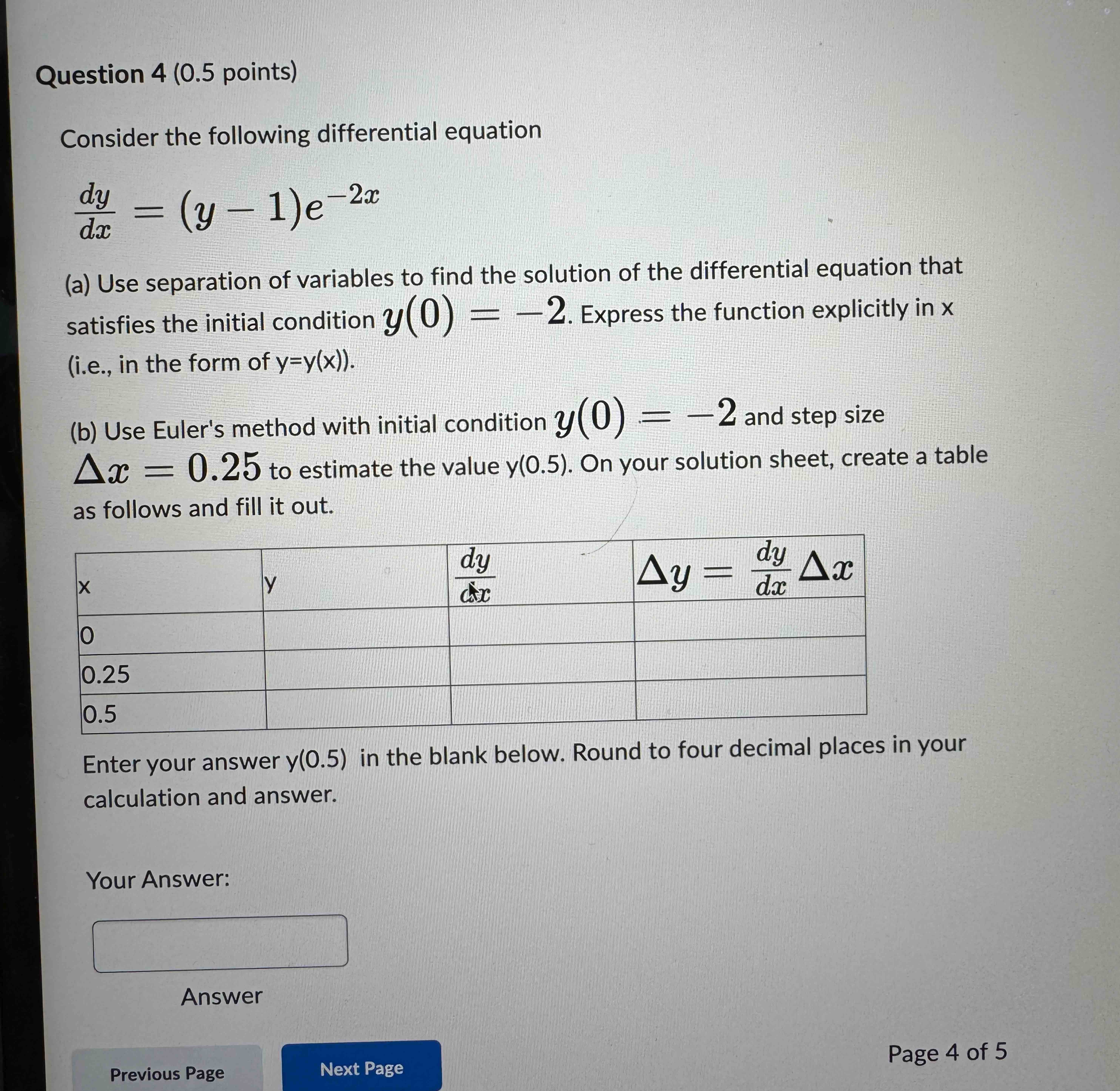 Solved Consider the following differential equation | Chegg.com