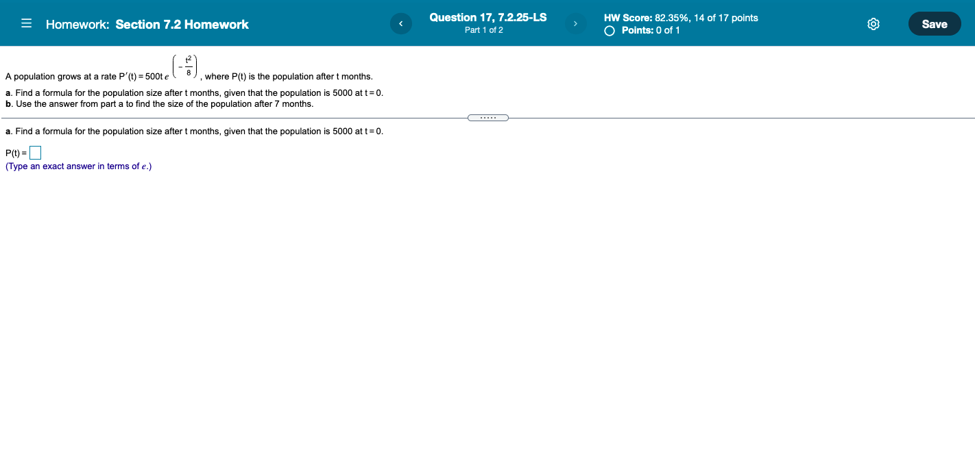 Solved Homework Section 7 2 Homework Question 17