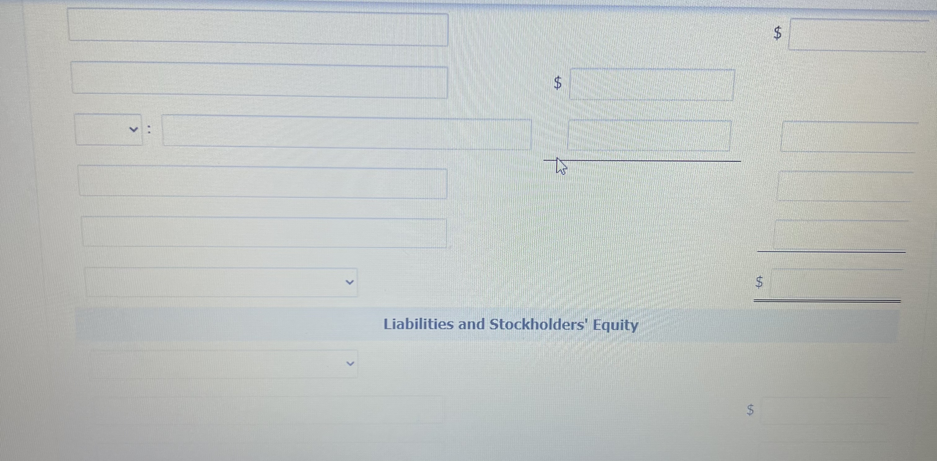 The current assets and current liabilities sections | Chegg.com