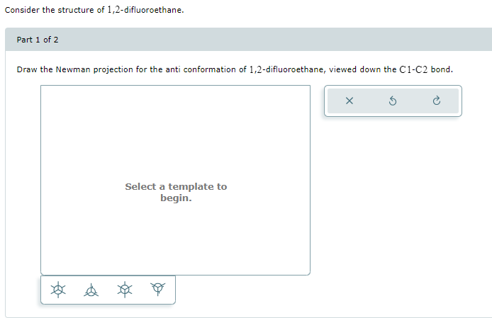Solved Consider the structure of 1,2-difluoroethane. Part 1 | Chegg.com