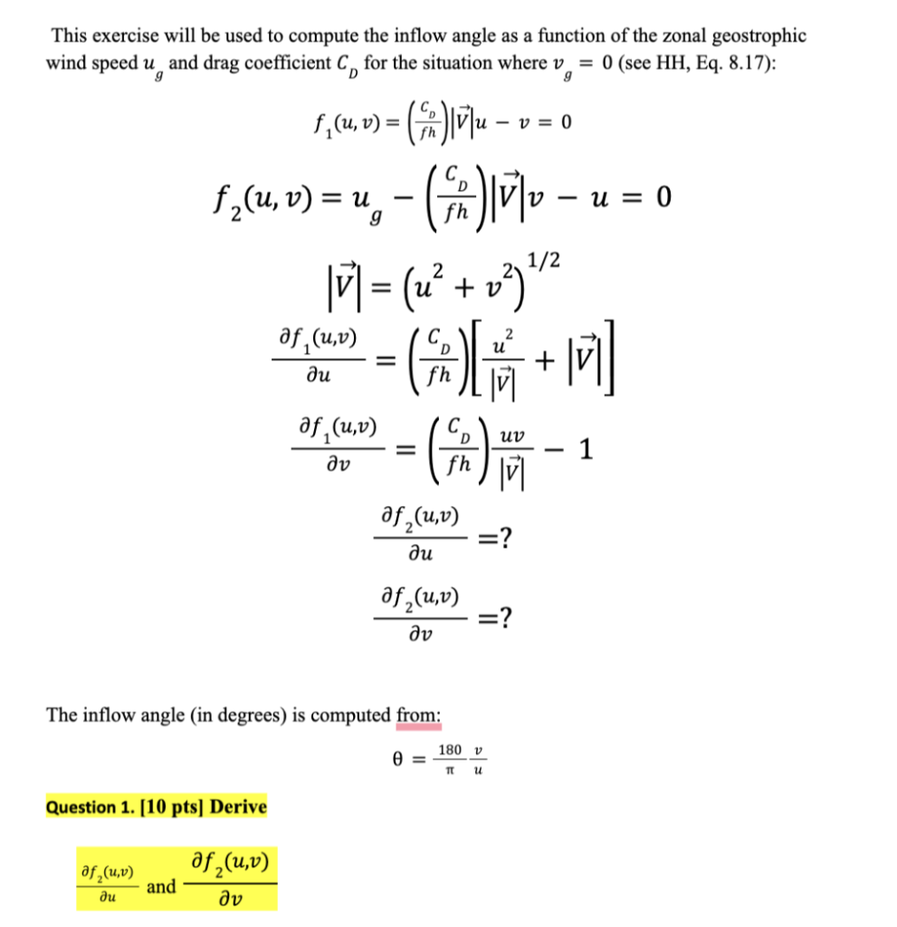 Solved This exercise will be used to compute the inflow | Chegg.com
