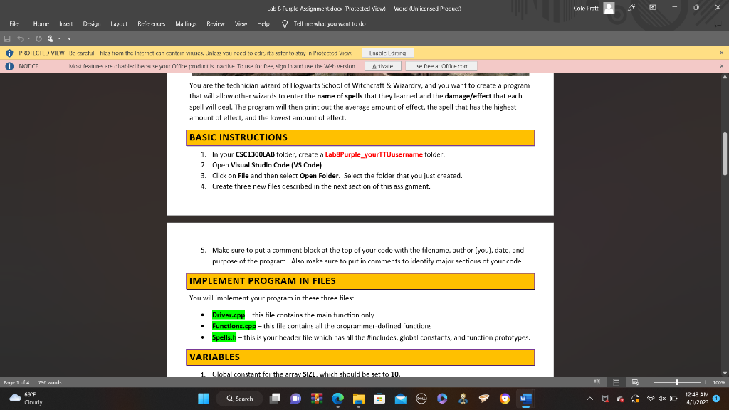 [Solved]: This will have to be in C++ You are the techn