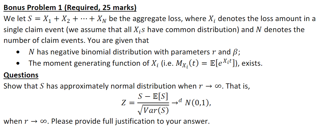 Bonus Problem 1 (Required, 25 marks) We let | Chegg.com