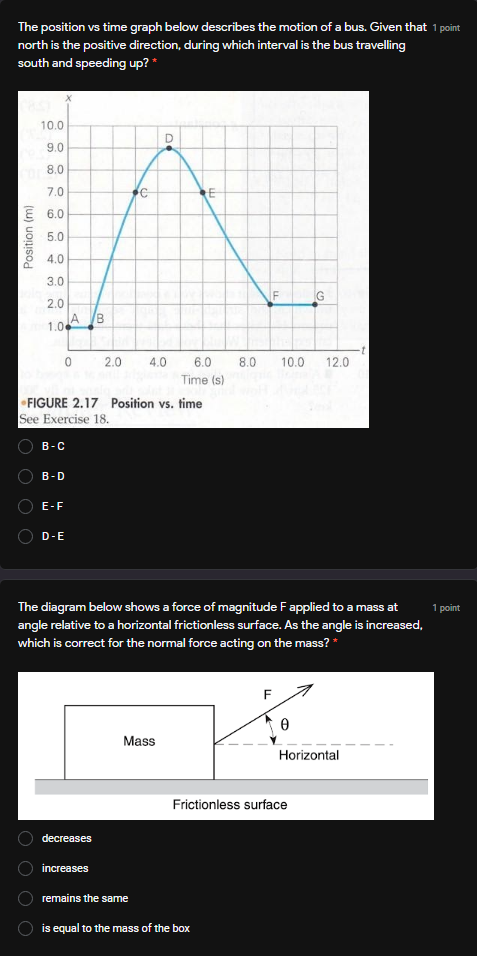 Solved The position vs time graph below describes the motion | Chegg.com