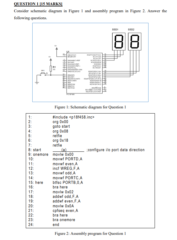 Solved QUESTION 1 [15 MARKS] Consider schematic diagram in | Chegg.com