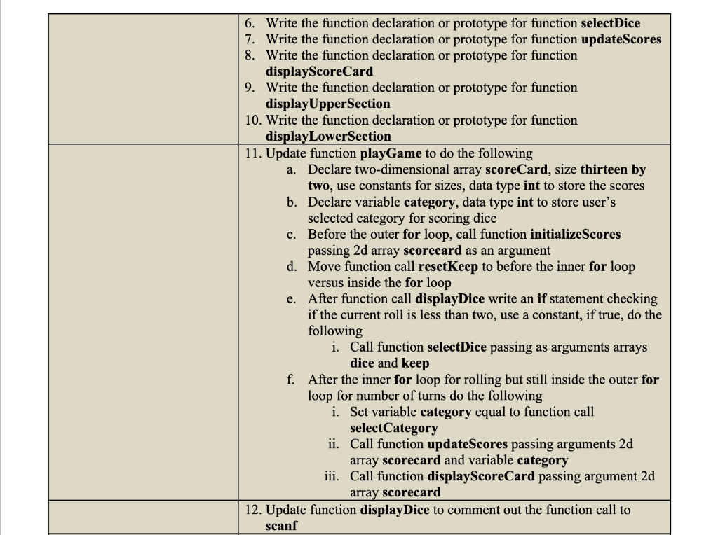 Tasks Activity yahtzee.c 1. Copy C source code file | Chegg.com