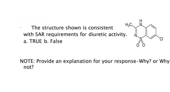 Solved The structure shown is consistent with SAR | Chegg.com