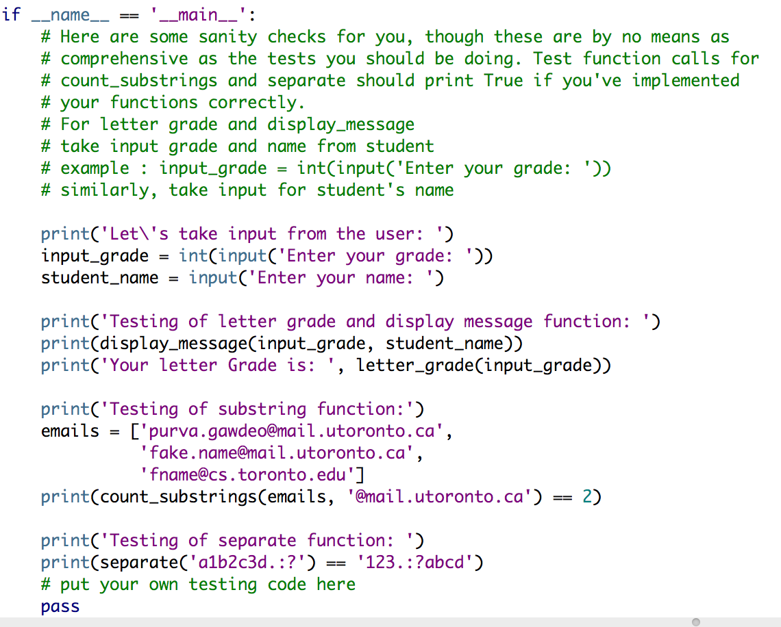 Solved def letter_grade(grade): ""Returns the letter grade | Chegg.com
