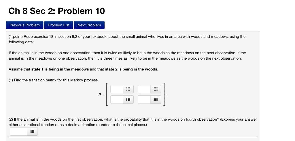 Solved Ch 8 Sec 2: Problem 9 Previous Problem Problem List | Chegg.com