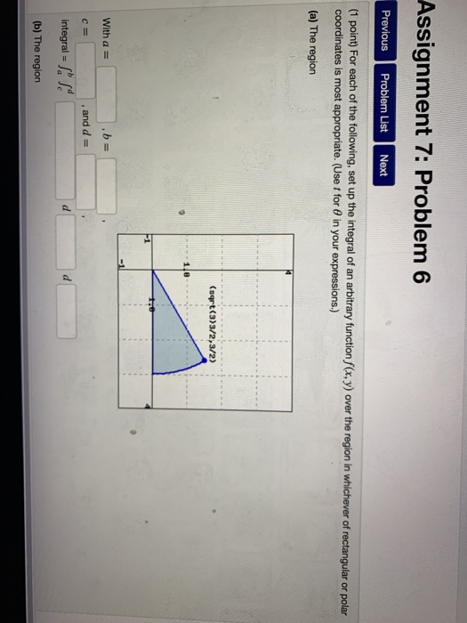 Solved Assignment 7 Problem 6 Previous Problem Listnext 1