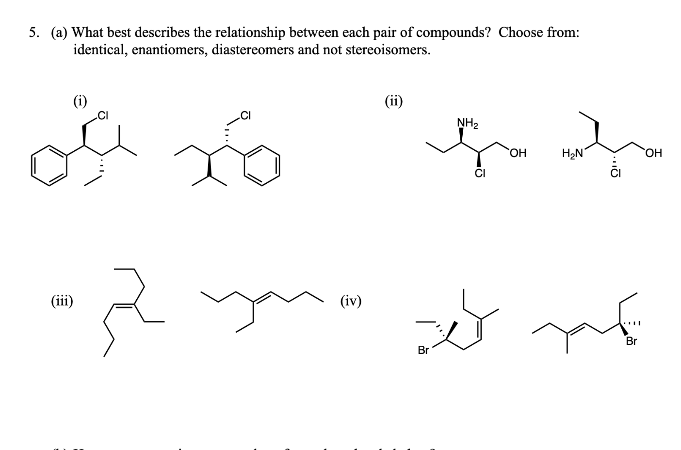 Solved 5. (a) What best describes the relationship between | Chegg.com