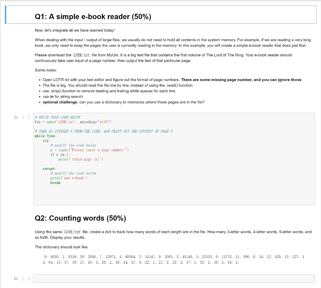 Solved Q1: A simple e-book reader (50%) Now, let's integrate | Chegg.com